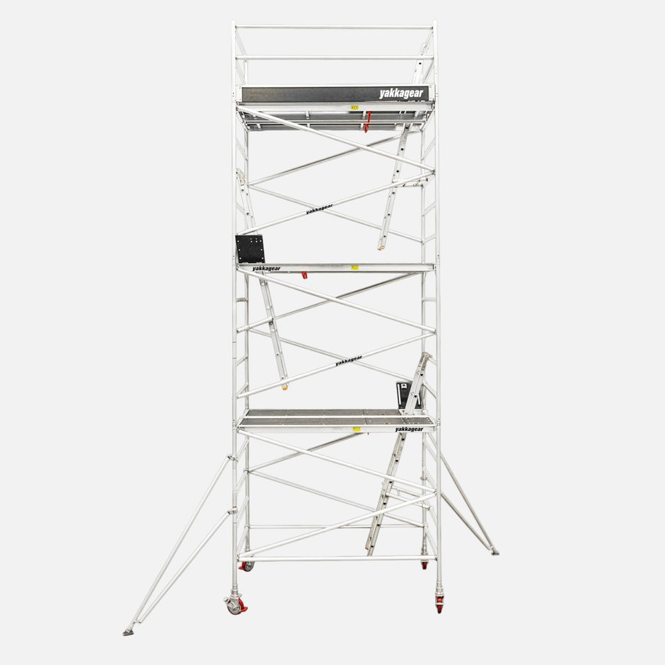 Wide Mobile Scaffold Tower – Adjustable & Foldable | Yakka Gear